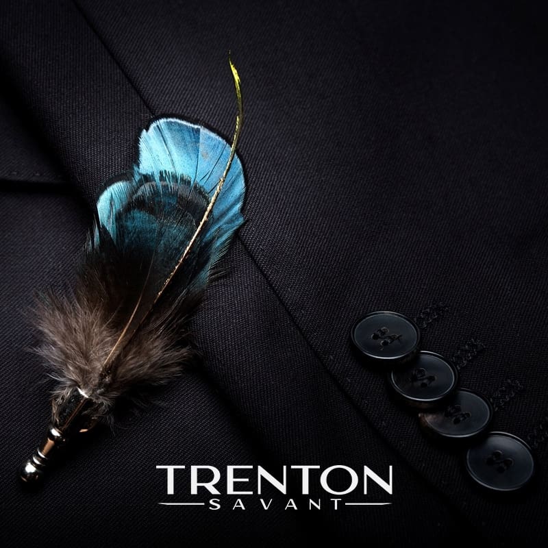 Dapper Dot – The Azure Waltz Feather Bow Tie | Trenton Savant